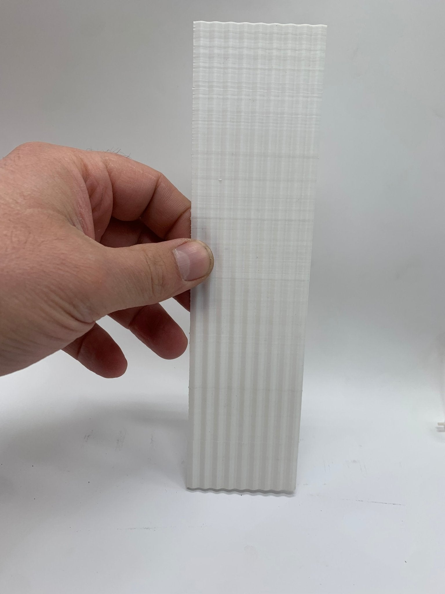 1:12 Scale Corrugated White Plastic Roof and Siding Panel – Mini Materials