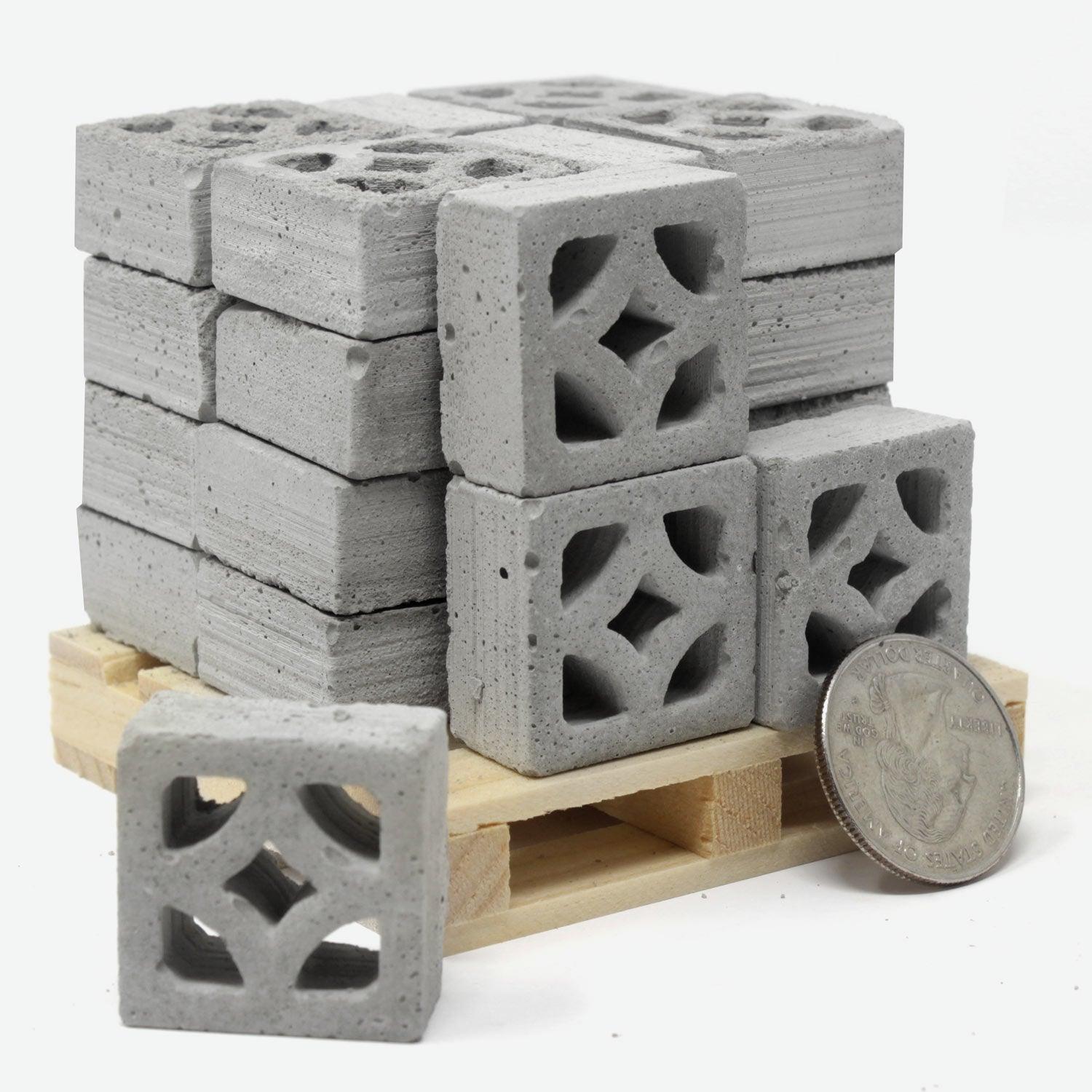 1:12 Scale Mini Breeze Block Pallet (24pk) - Empress – Mini Materials