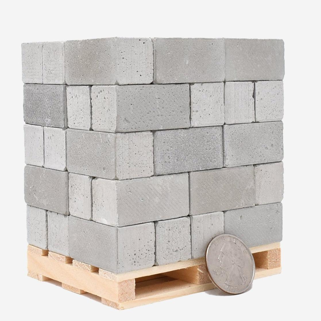 1:12 Scale Mini Construct-A-Block Concrete Blocks on Pallet (50pk ...