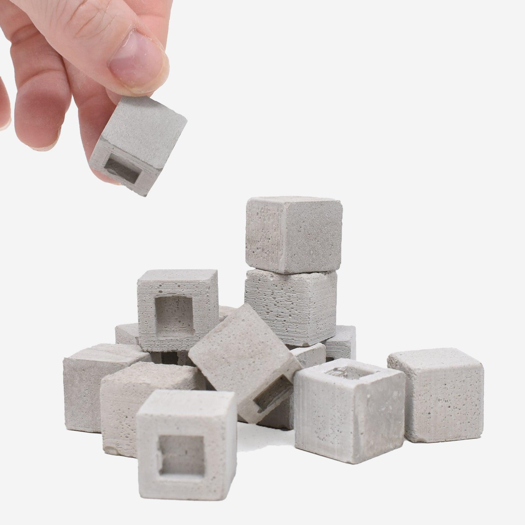 1:12 Scale Mini Construct-A-Block Half Concrete Blocks (15pk) - Tops ...