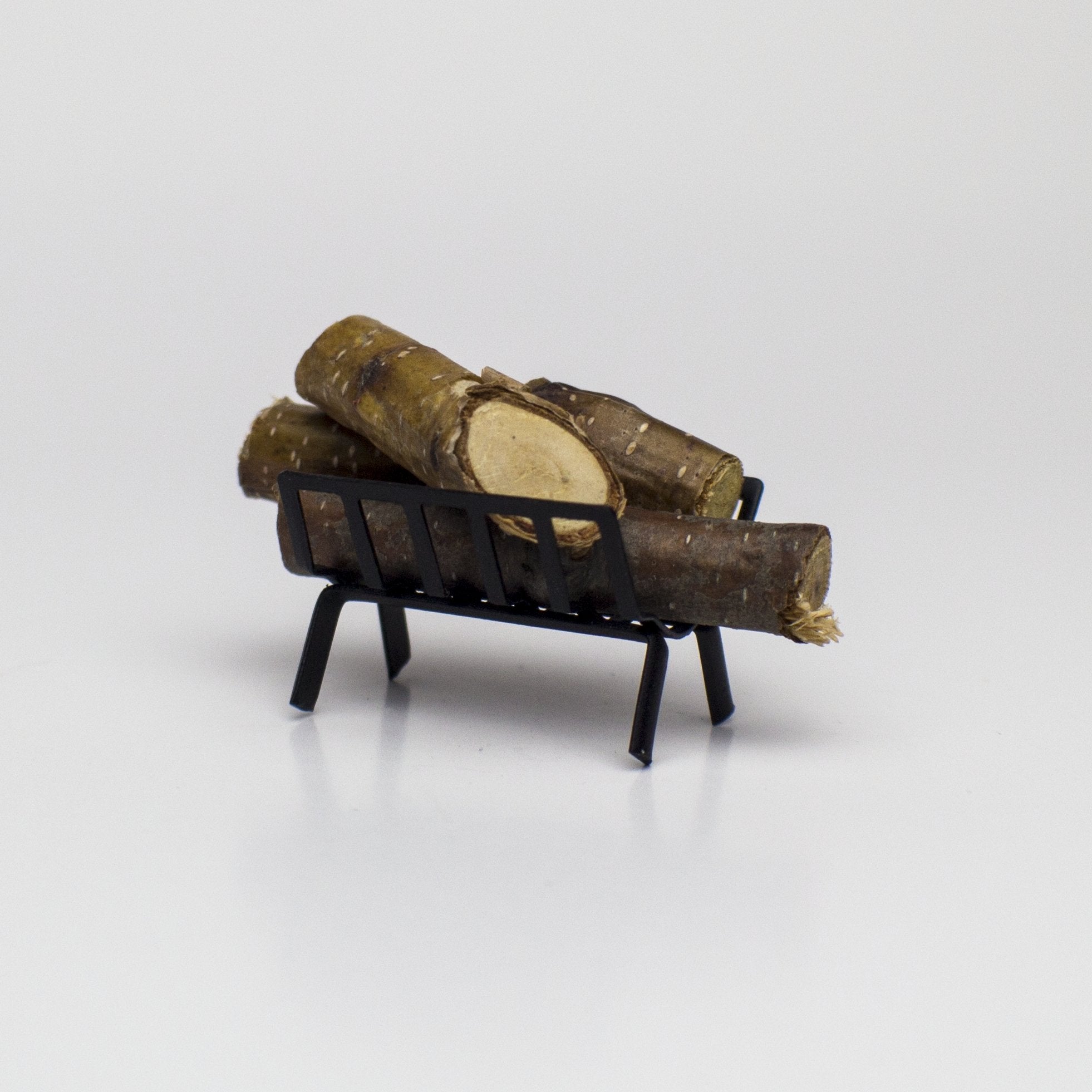 1:12 Scale Mini Metal Log Holder – Mini Materials