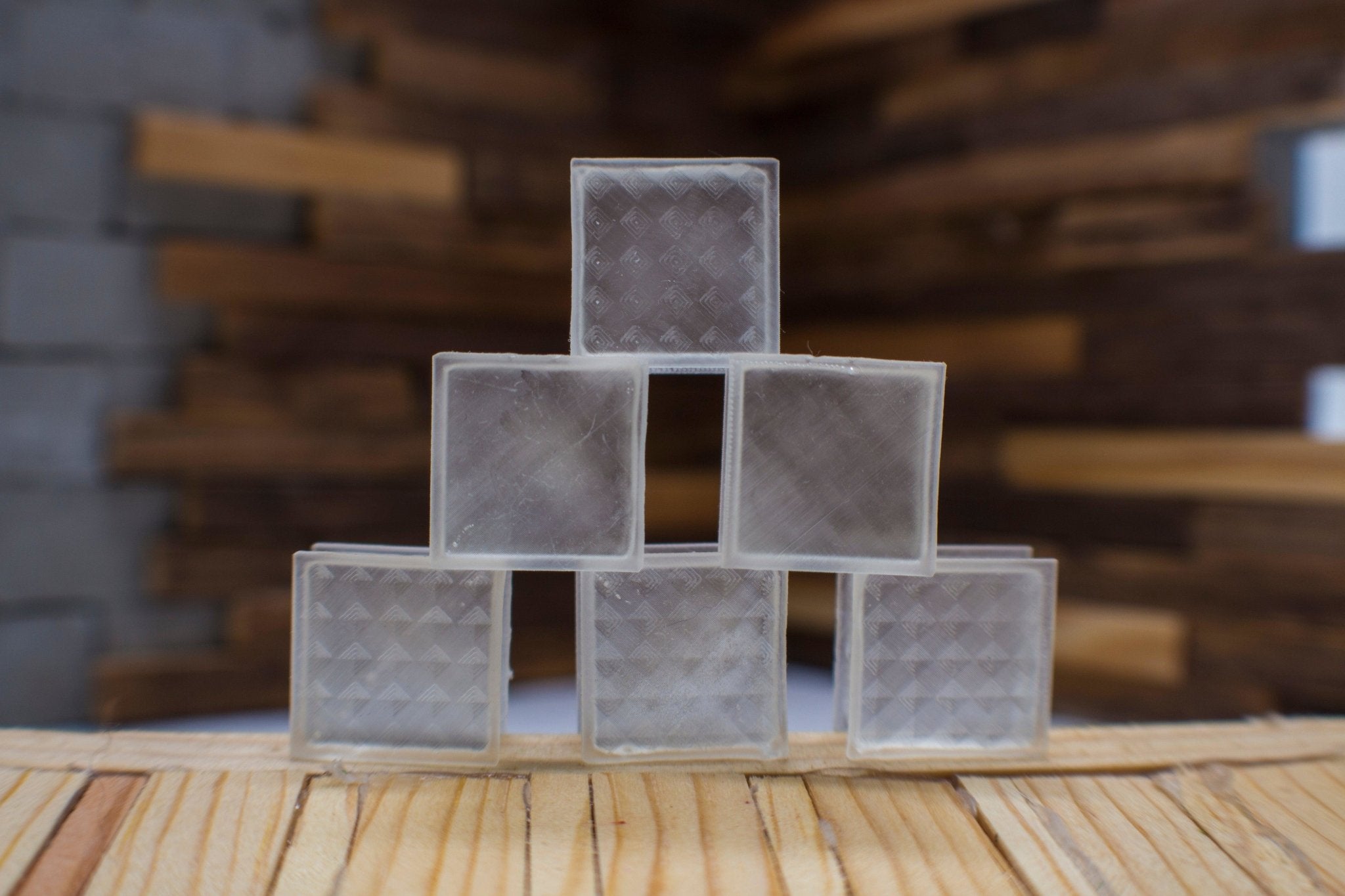 1:12 Scale Mini Translucent Block - Smooth and Diamond Finish (10 pack ...