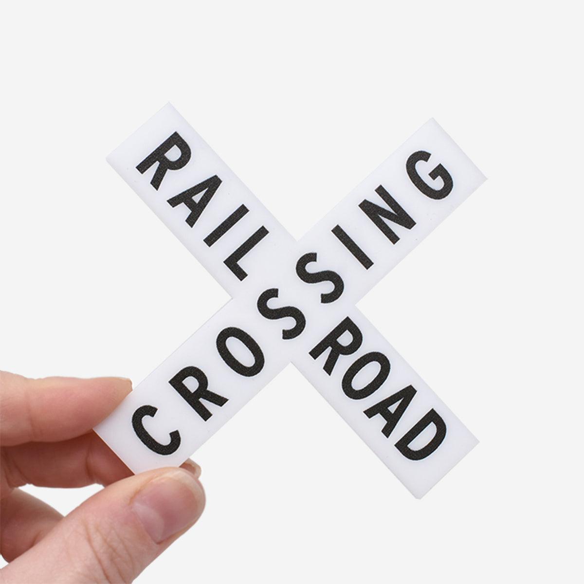 1:12 Scale Miniature Railroad Crossing X Sign – Mini Materials