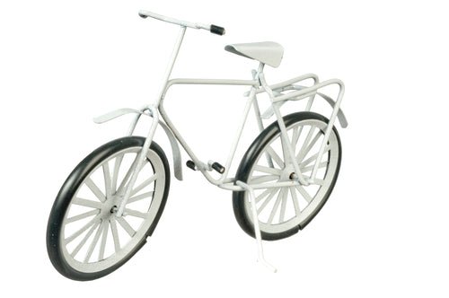 1:12 Scale White Bicycle – Mini Materials