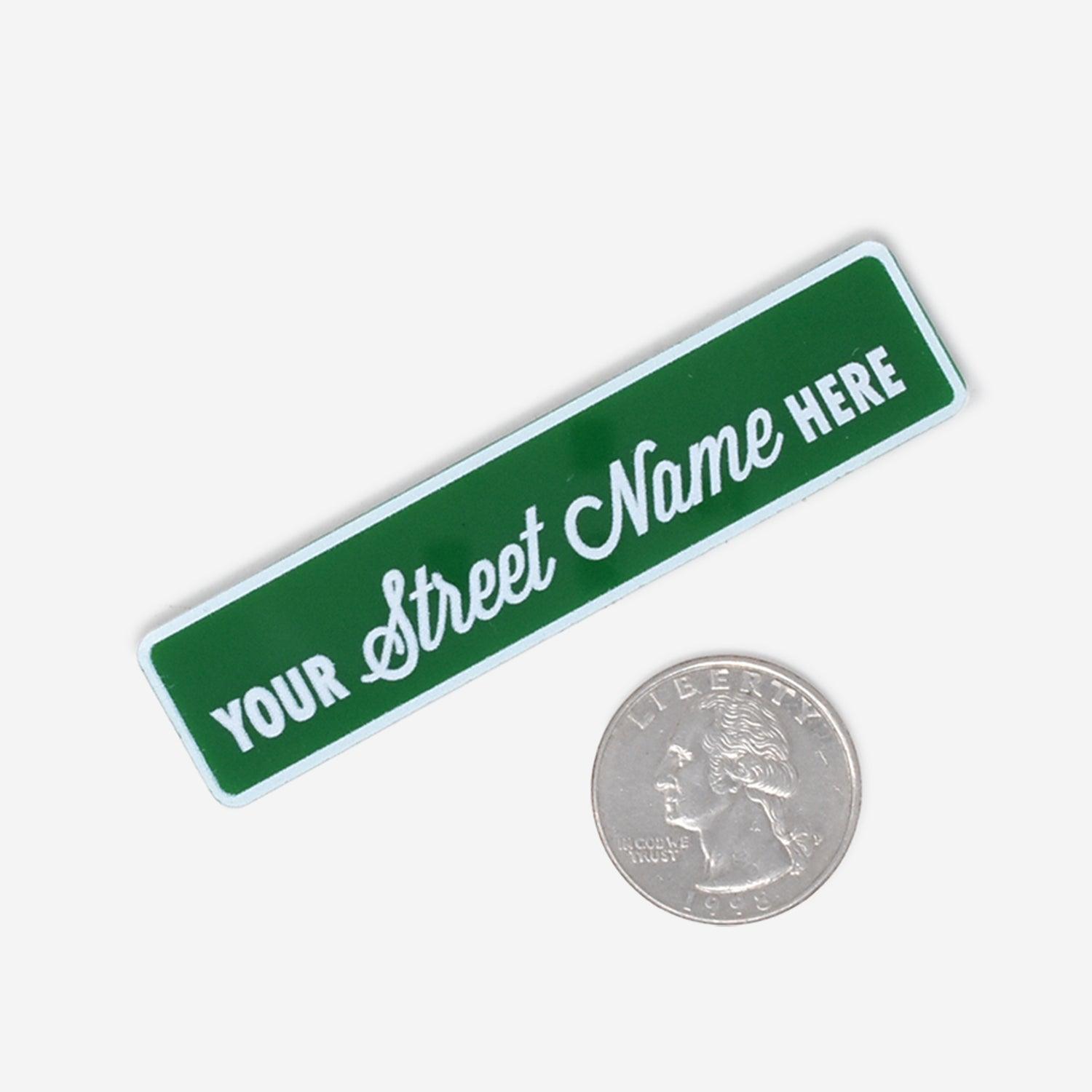 Custom Printed 1:12 Scale Street Sign – Mini Materials