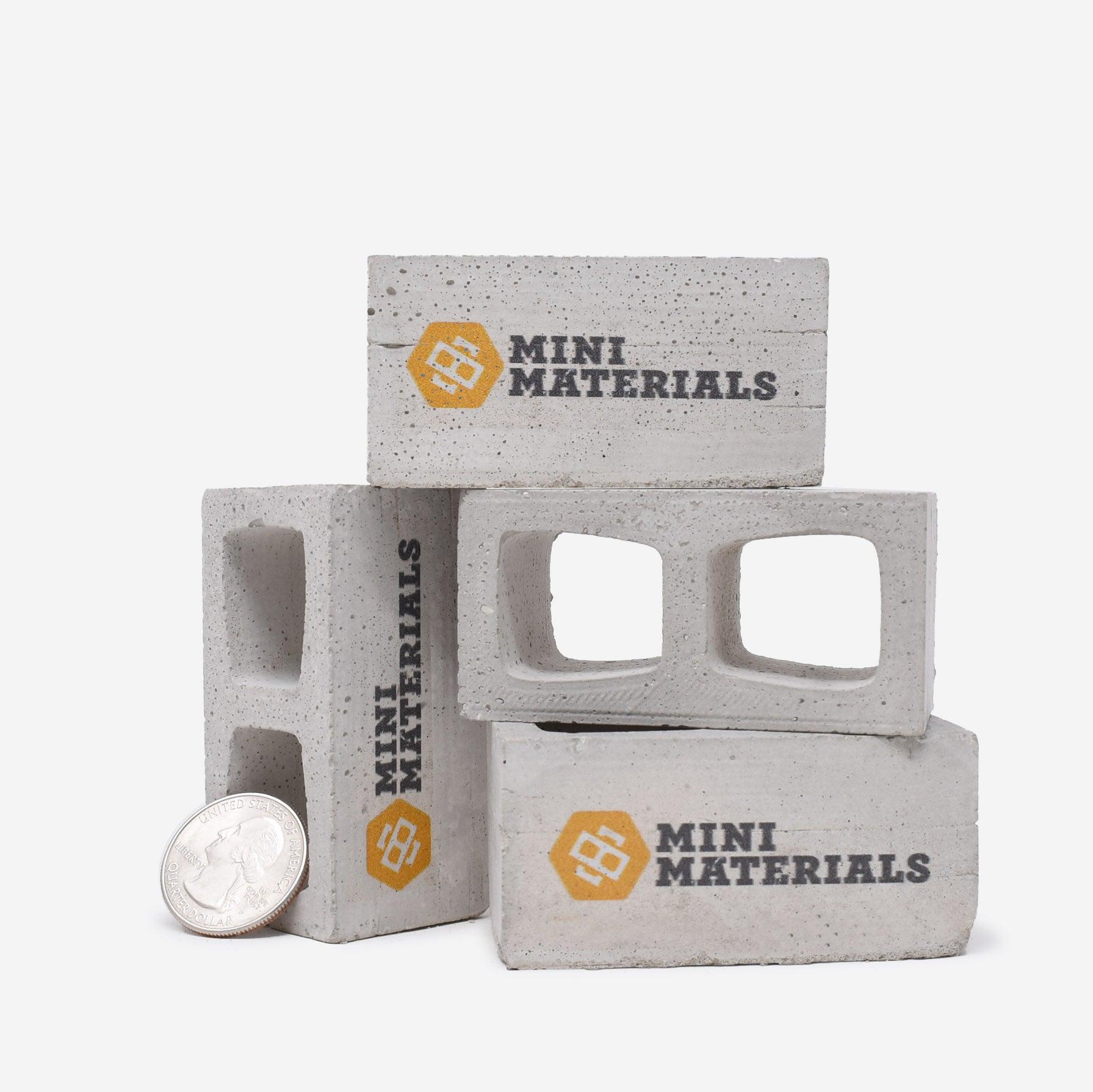Custom Printed 1:6 Scale Mini Cinder Blocks - 4 Units – Mini Materials