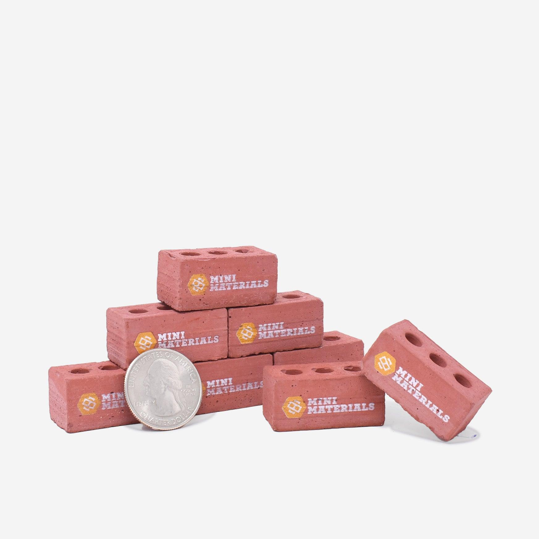 Custom Printed 1:6 Scale Mini Red Bricks - 100 units – Mini Materials