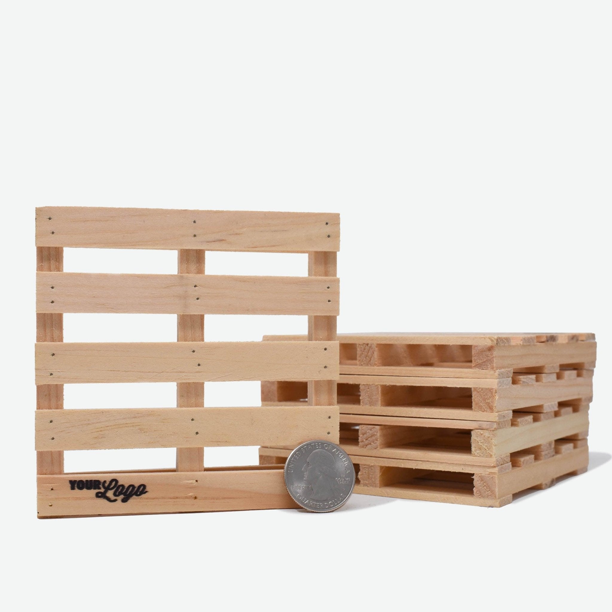 Custom Printed Mini Pallet Coasters – Mini Materials